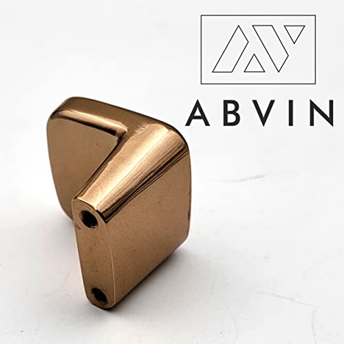 Gold Wood Square Knobs Unique Cabinet Pulls, Beautiful Drawer Knobs, D - AbvinKnob