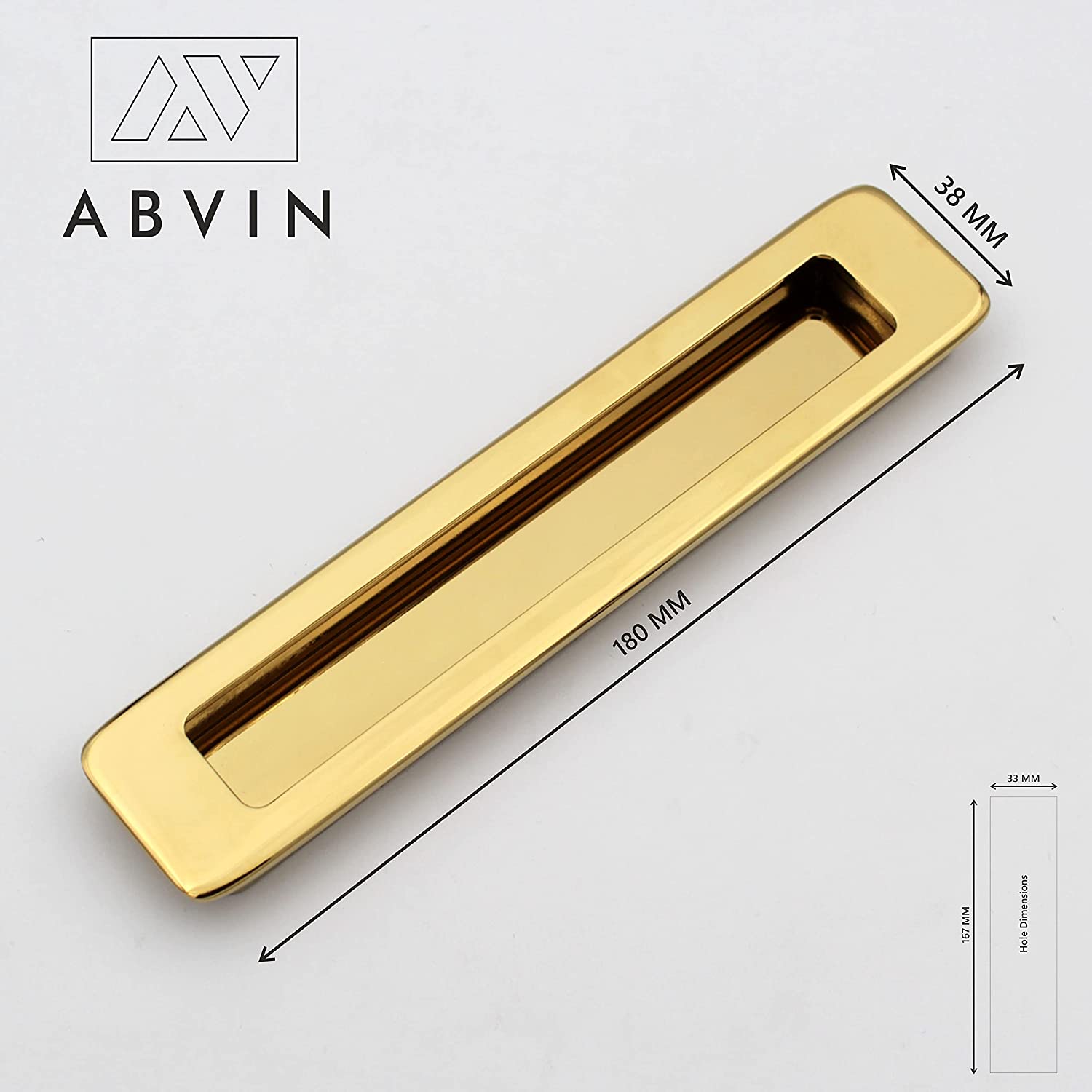 Pvd Gold Concealed Sliding Door Handle and Concealed Door Slide Handle ...
