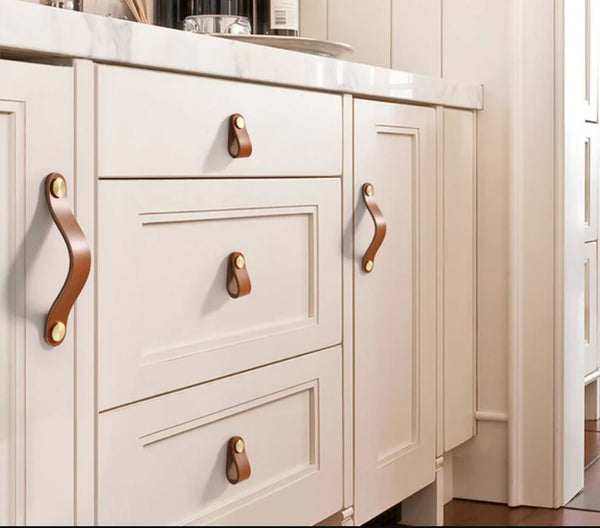 ABVIN Brown Leather Knobs and Handles … - AbvinKnob