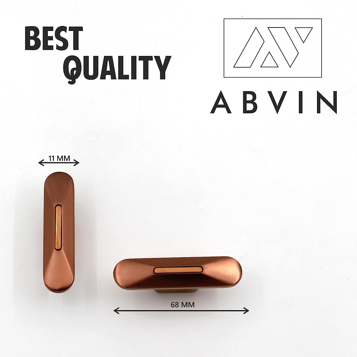 ABVIN Premium Dual Copper Handles, Modern Gold Cabinet Hardware, Furni - A B V I N