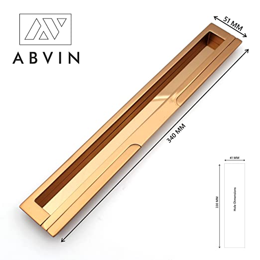 ABVIN Copper Concealed Sliding Door Handle and Concealed Door Slide Ha ...