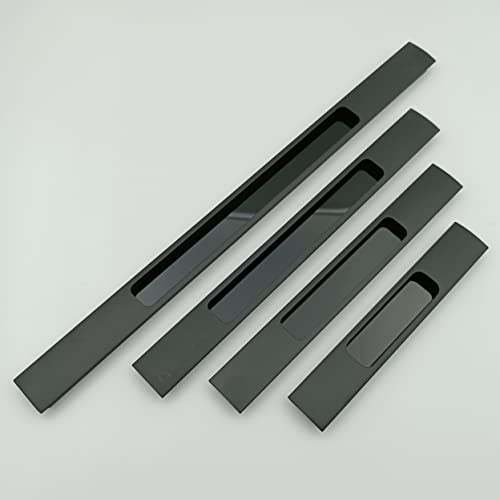 Slim Black Concealed Sliding Door Handle for All Type Wardrobe & Cupbo ...